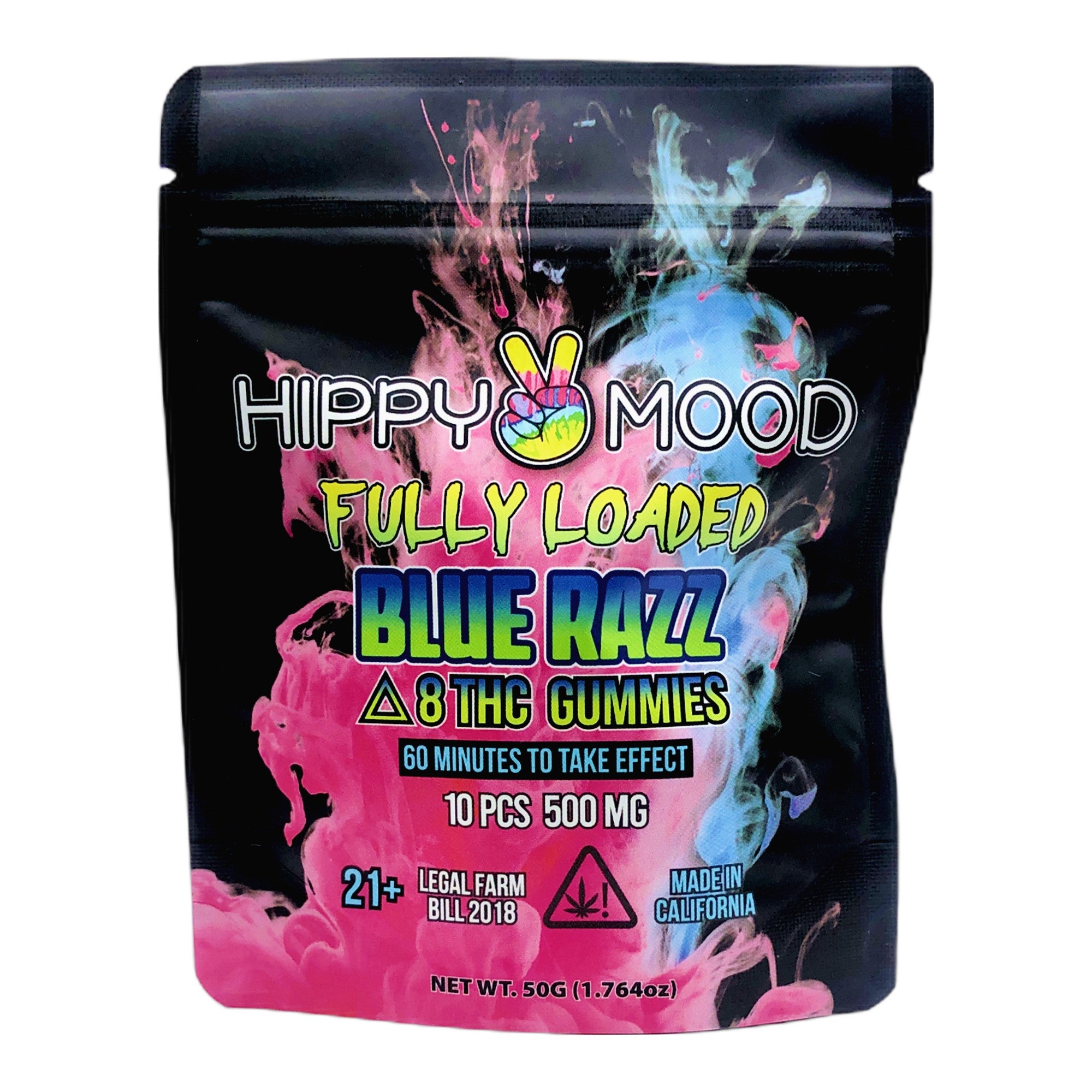 Blue Razz Fully Loaded Gummies | Delta 8 Candy | 500mg | 10 PCS ...